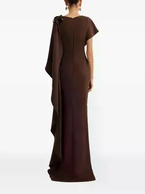 GEMY MAALOUF Asymmetric Cape Dress