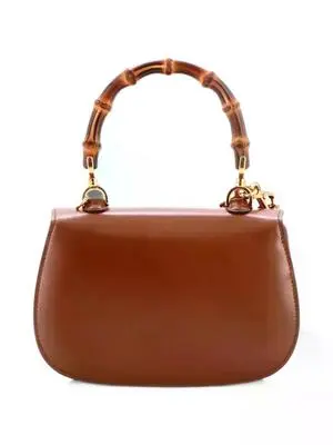 Gucci Bamboo 1947 Top Handle Bag Leather Small Satchel - Brown