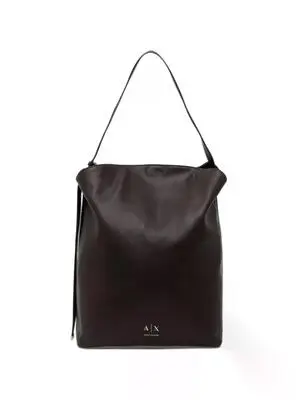 Armani Exchange Logo-print Shoulder Bag - Brown