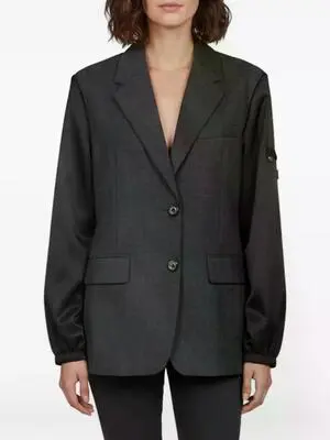 Prada Embellished Triangle Logo Plaque Jacket