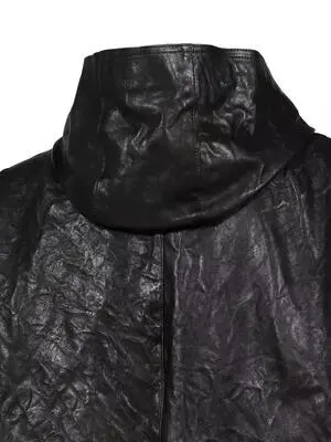 ALEXANDER DIGENOVA Hooded Leather Bomber Jacket