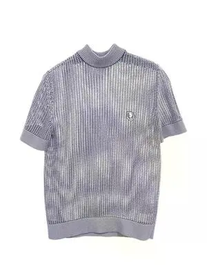 Dior 2010s Logo-patch Short-sleeve Sweater - Blue