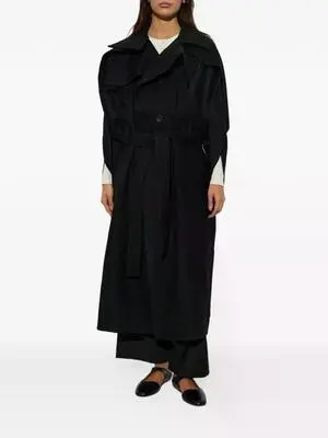 Issey Miyake Belted Layered-lapels Coat