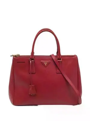 Prada Medium Galleria Saffiano Lux Tote Bag - Red
