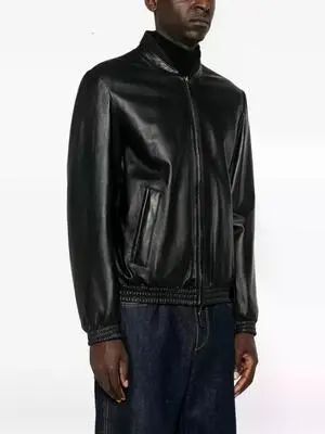 Emporio Armani Zip-up Leather Jacket