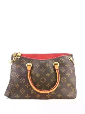 LOUIS VUITTON Pallas Tote Monogram Canvas With Leather Bb Shoulder Bag - Brown