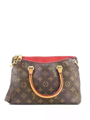 LOUIS VUITTON Pallas Tote Monogram Canvas With Leather Bb Shoulder Bag - Brown