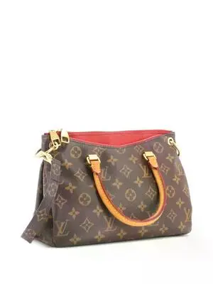 LOUIS VUITTON Pallas Tote Monogram Canvas With Leather Bb Shoulder Bag - Brown