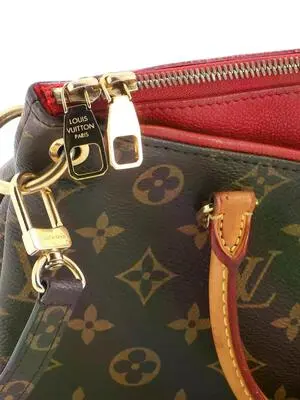 LOUIS VUITTON Pallas Tote Monogram Canvas With Leather Bb Shoulder Bag - Brown