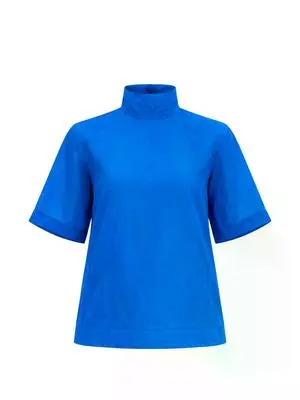 Christian Wijnants Crinkled-effect High-neck Top - Blue