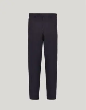 Canali Dark Pants In 150's Wool - Blue