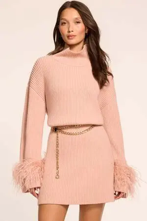 Ramy Brook Kay Embellished Sweater Mini Dress