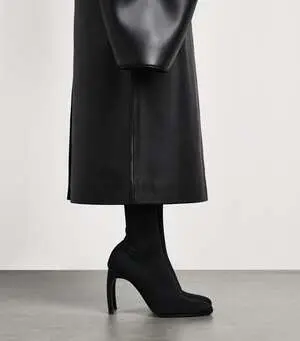RÓHE Leather Pencil Midi Skirt