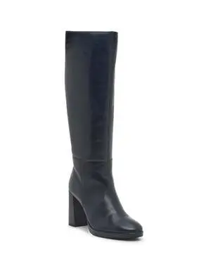 Vince Camuto Lucina Knee High Boot - Deep Navy Leather