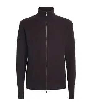 Barena Venezia Virgin Wool Rib-knit Zip-up Cardigan