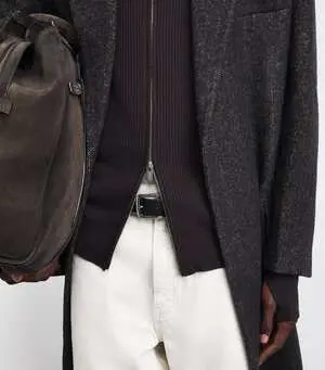 Barena Venezia Virgin Wool Rib-knit Zip-up Cardigan