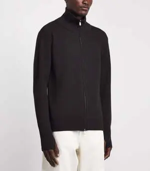 Barena Venezia Virgin Wool Rib-knit Zip-up Cardigan