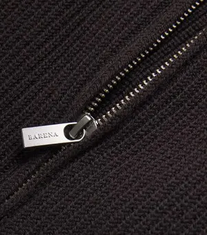 Barena Venezia Virgin Wool Rib-knit Zip-up Cardigan
