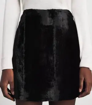 BLAZÉ MILANO Faux Fur Coci Mini Skirt