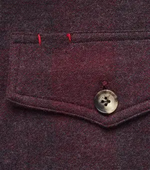Isaia Wool Check Overshirt