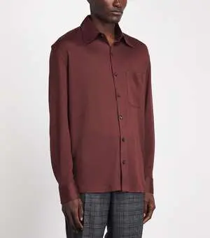 Isaia Silk Jersey Shirt