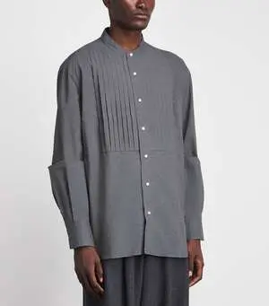 Isaia Cotton Plisse Sport Shirt