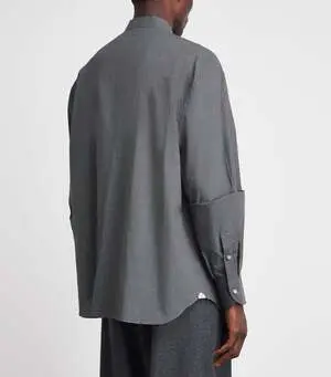 Isaia Cotton Plisse Sport Shirt