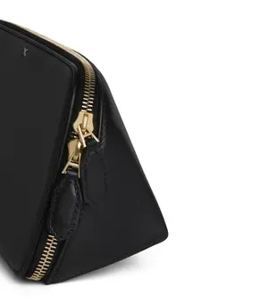 Alaïa Leather Delta Clutch Bag - Black