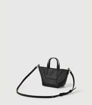 Brunello Cucinelli Mini Calfskin Bc Duo Tote Bag - Black
