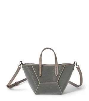Brunello Cucinelli Mini Precious Bc Duo Tote Bag - Grey