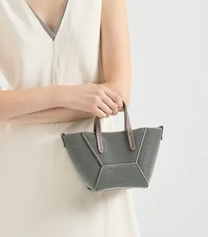 Brunello Cucinelli Mini Precious Bc Duo Tote Bag - Grey