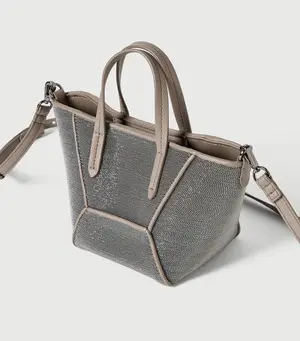 Brunello Cucinelli Mini Precious Bc Duo Tote Bag - Grey