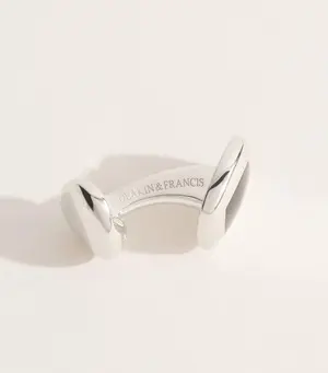 DEAKIN & FRANCIS Sterling And Onyx Square Cufflinks