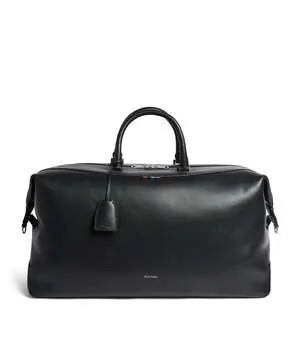 Paul Smith Leather Signature Tab Holdall - Black