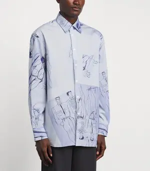 Paul Smith Cotton Stripe Illustration Shirt