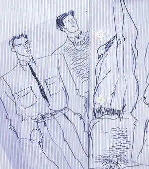 Paul Smith Cotton Stripe Illustration Shirt