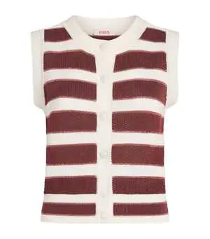 ERES Knitted Divergent Vest - Red