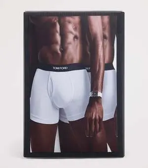 TOM FORD Stretch-cotton Logo Trunks
