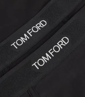 TOM FORD Stretch-cotton Logo Trunks