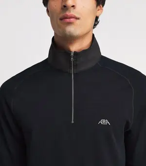 ALBA Virgin Wool-blend Quarter-zip Polo Shirt