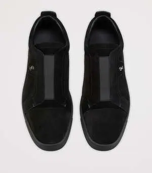 CHRISTIAN LOUBOUTIN St. Louis Suede Slip-on Sneakers - Black
