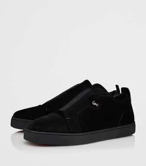 CHRISTIAN LOUBOUTIN St. Louis Suede Slip-on Sneakers