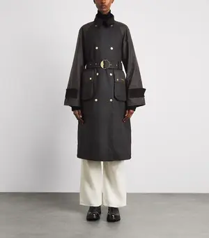 Barbour Waxed Cotton Elva Trench Coat