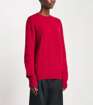 AMI Paris Wool Cable-knit Sweater