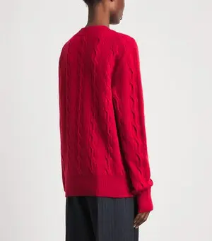 AMI Paris Wool Cable-knit Sweater