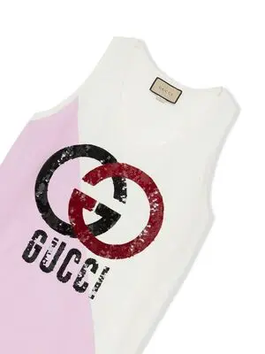 Gucci Logo Printed Sleeveless Top