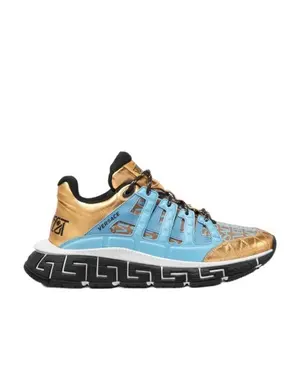 Versace Trigreca Leather Sneakers - Multicolor