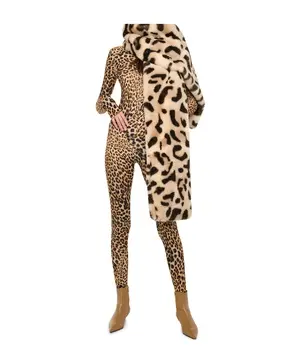 Norma Kamali High Neck Printed Jumpsuit