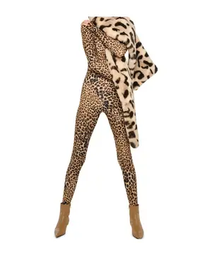 Norma Kamali High Neck Printed Jumpsuit