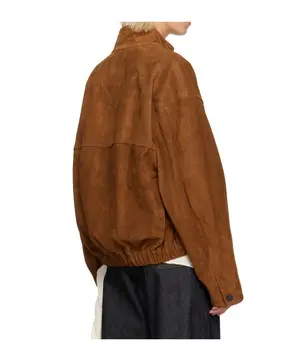 LE17SEPTEMBRE Suede Jacket With Funnel Neck